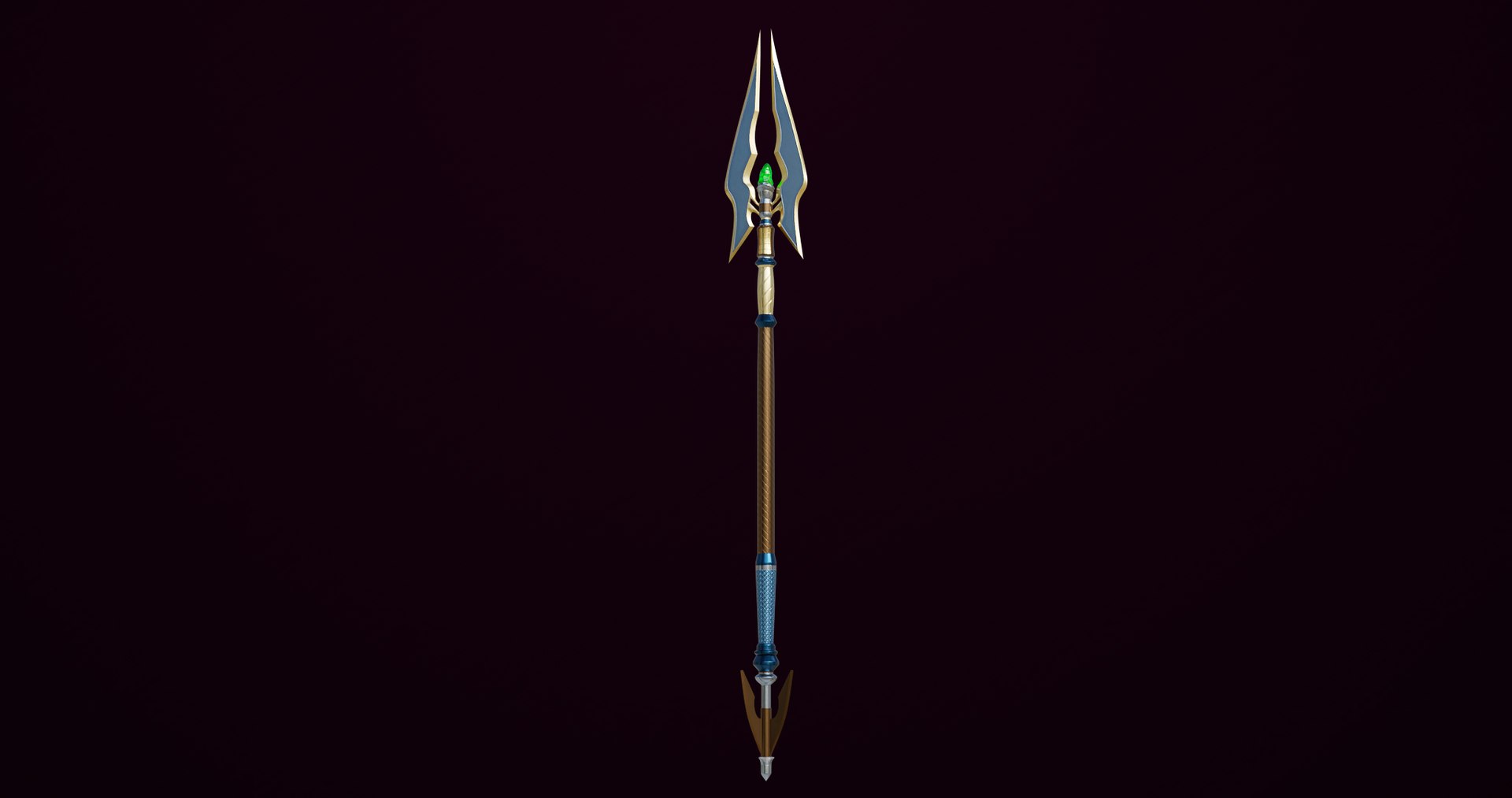 3D Fantasy Trident 07 All PBR Unity UE Textures Included - TurboSquid ...