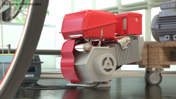 modelo 3d Motor Diesel Motor Rojo - TurboSquid 2152622