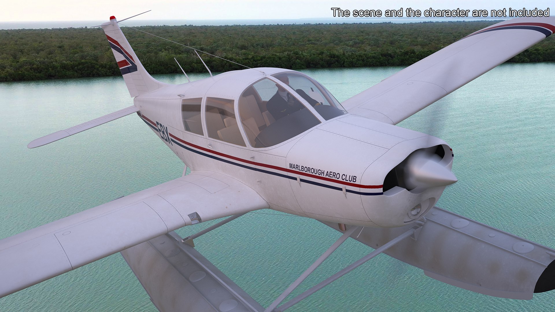 3D Private Seaplane Piper PA-28 Cherokee Rigged - TurboSquid 2249979