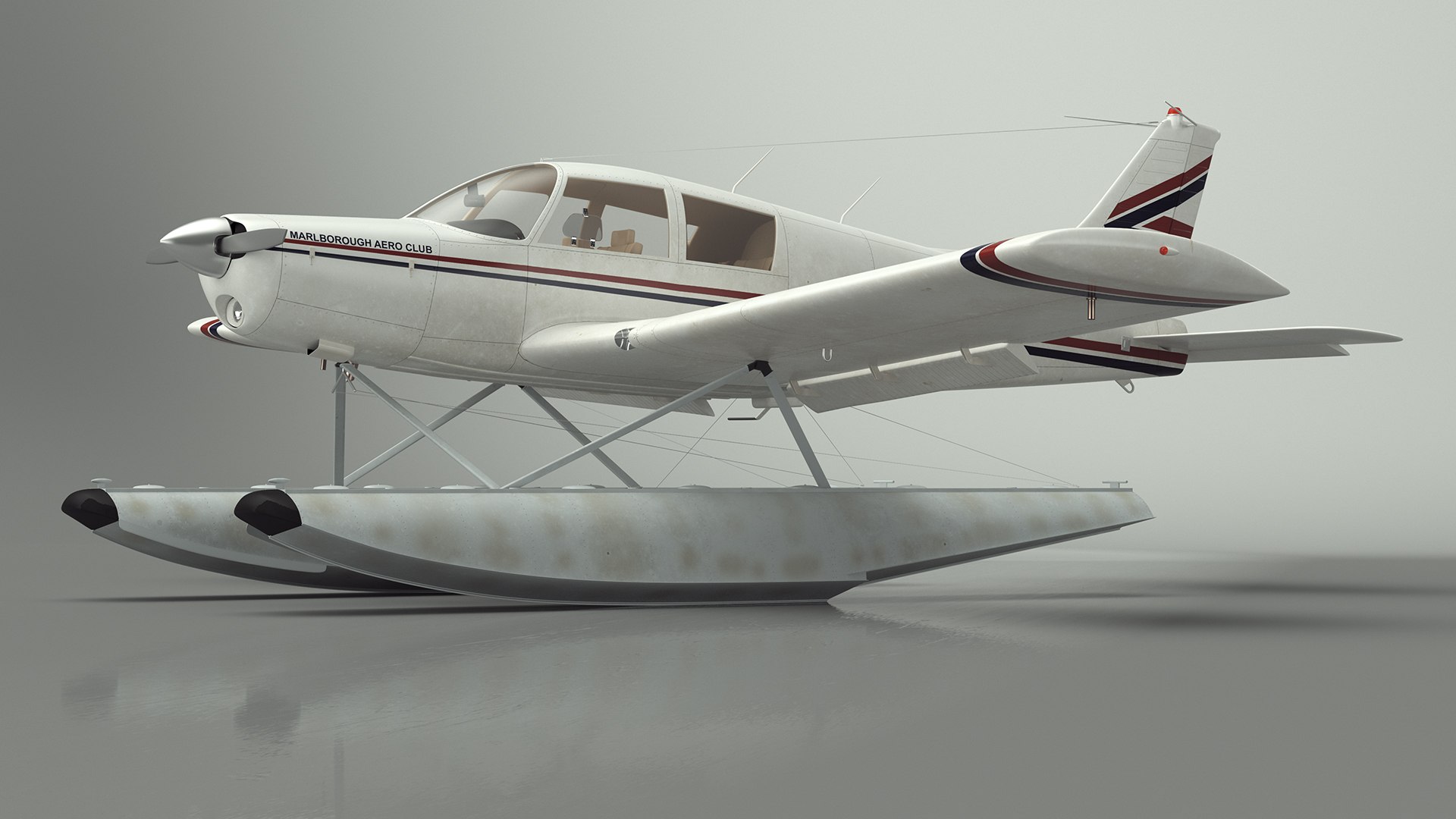 3D Private Seaplane Piper PA-28 Cherokee Rigged - TurboSquid 2249979