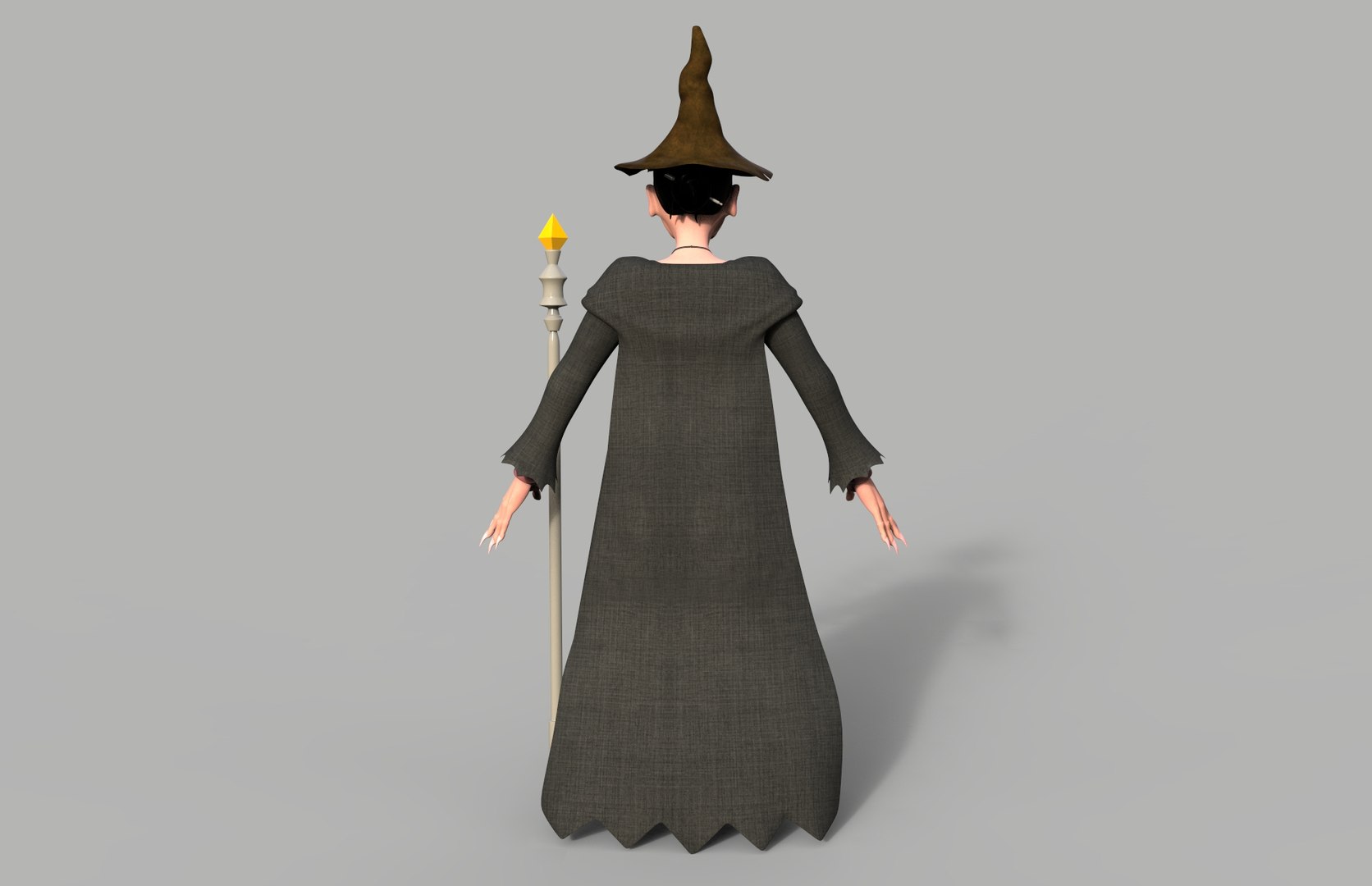 3d Witch Character Model