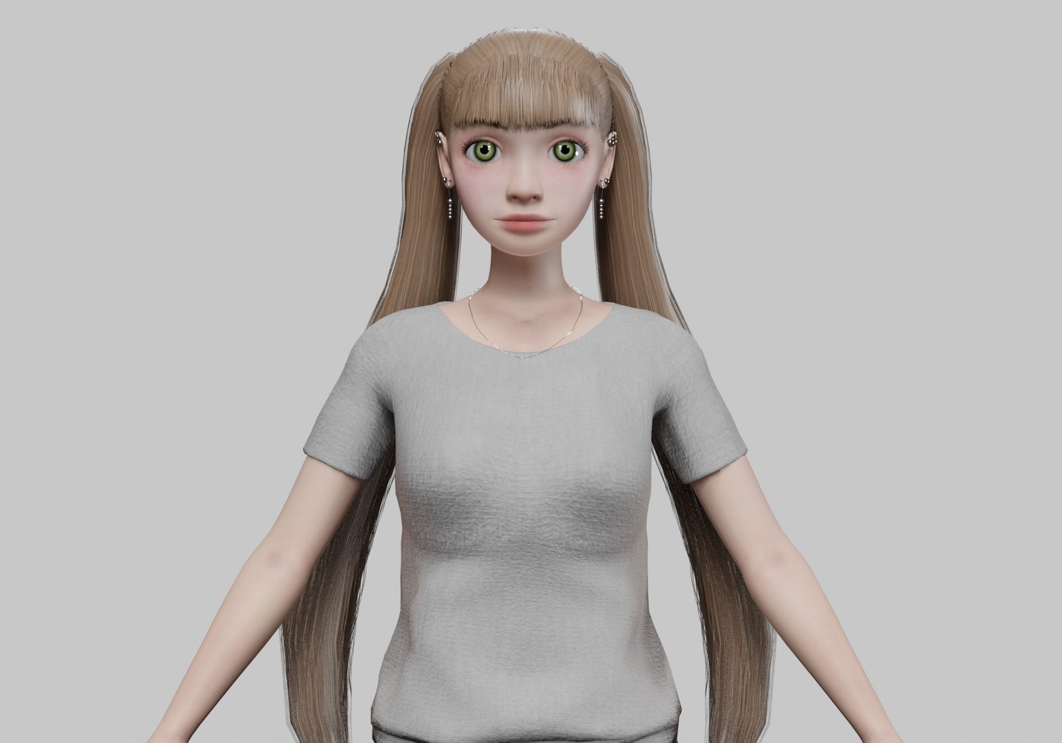 Cartoon Standard Girl V21997 3D Model - TurboSquid 2264616