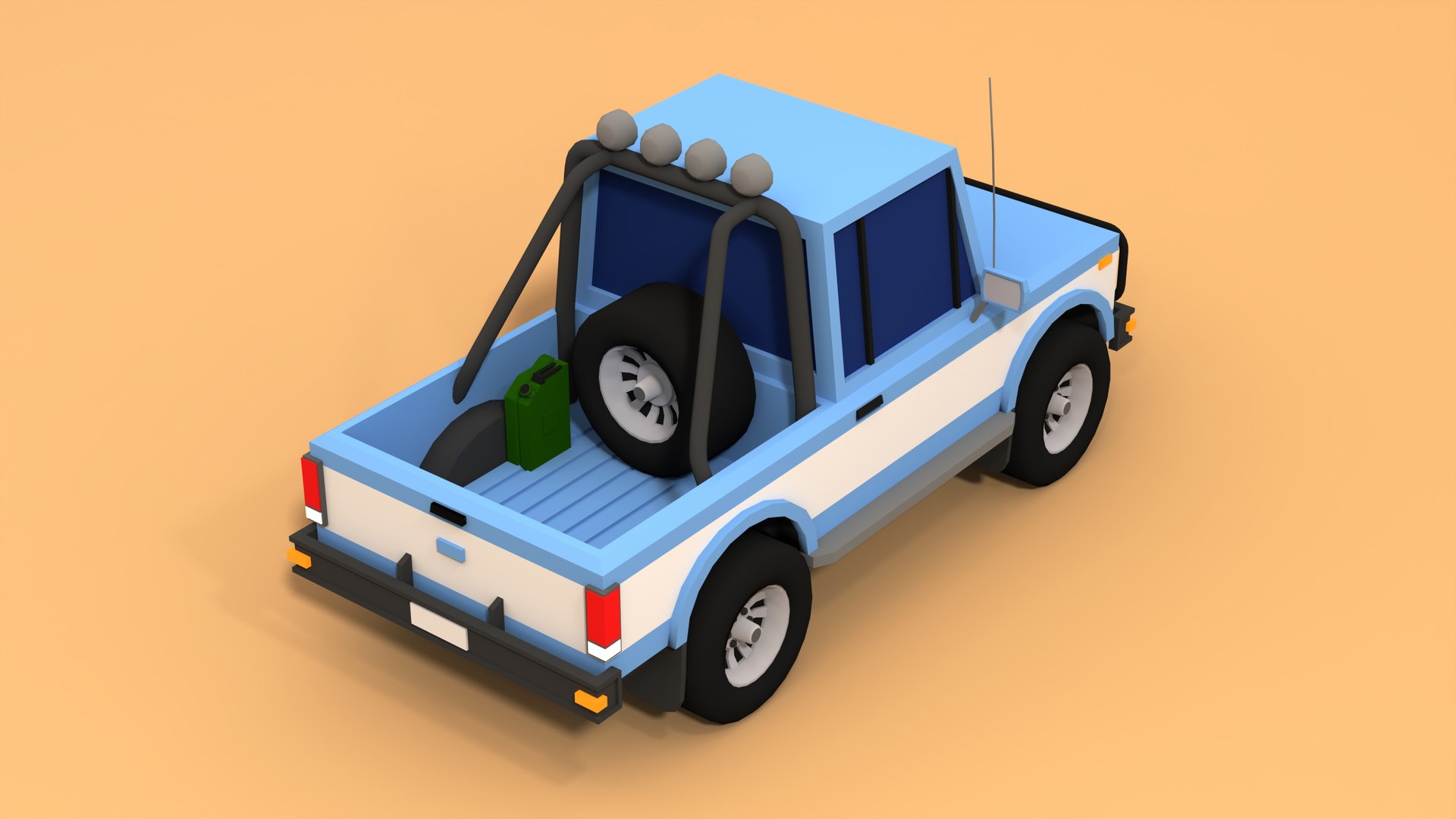 3D Lowpoly Pickup Model - TurboSquid 1999971