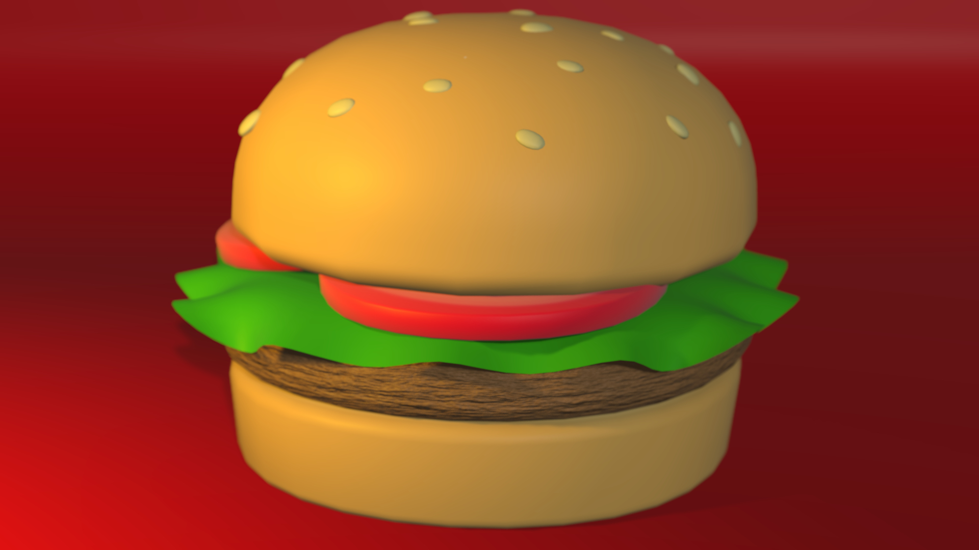Cartoon Burger 3D Model - TurboSquid 2238210