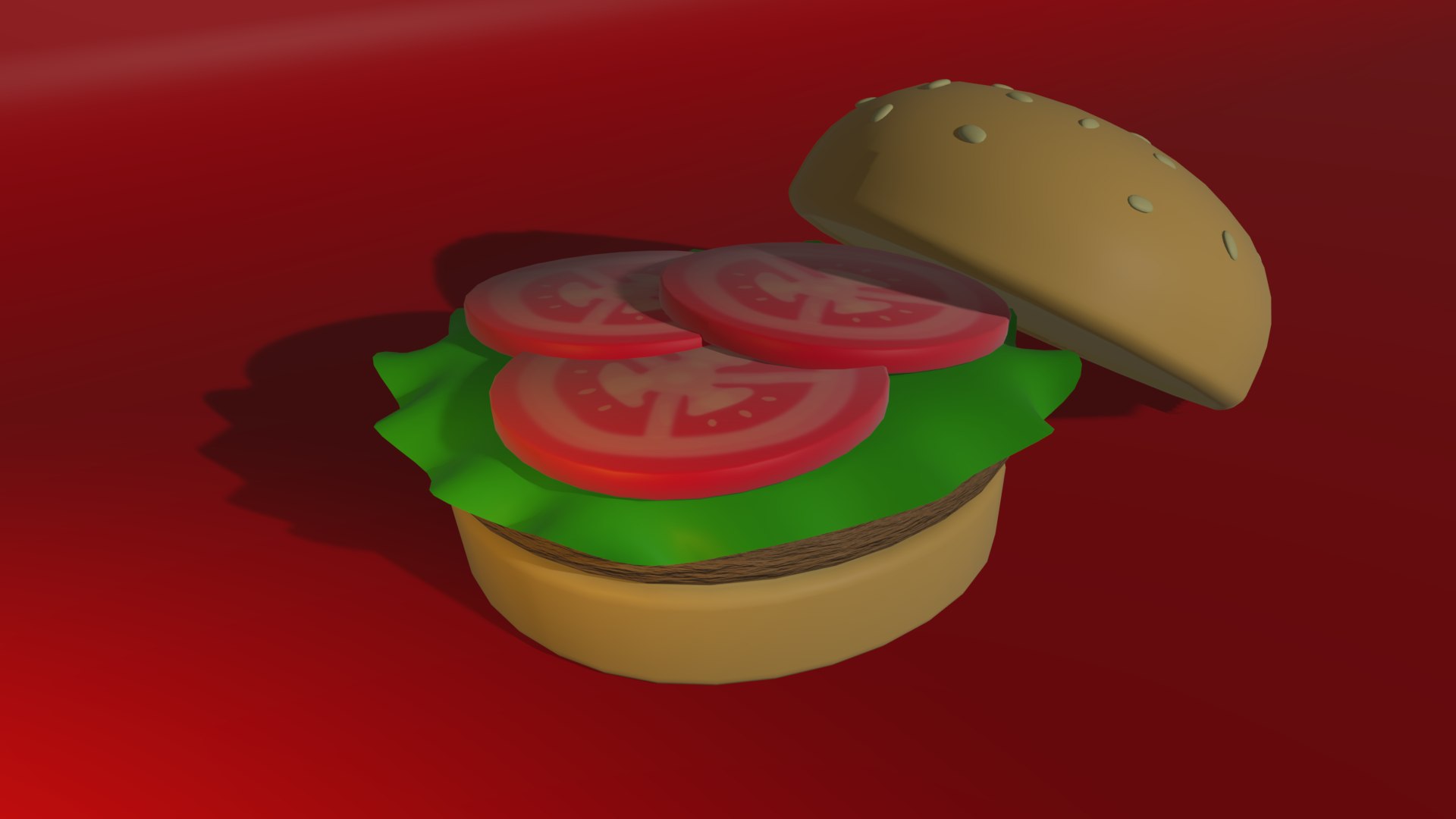 Cartoon Burger 3D Model - TurboSquid 2238210