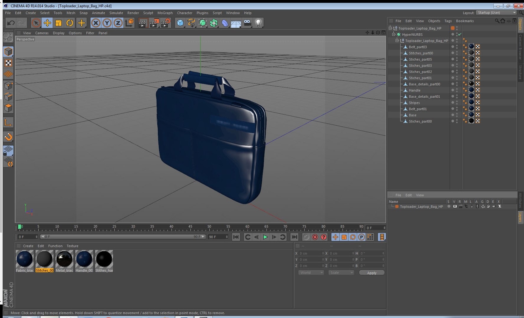 3D model toploader laptop bag hp - TurboSquid 1385750