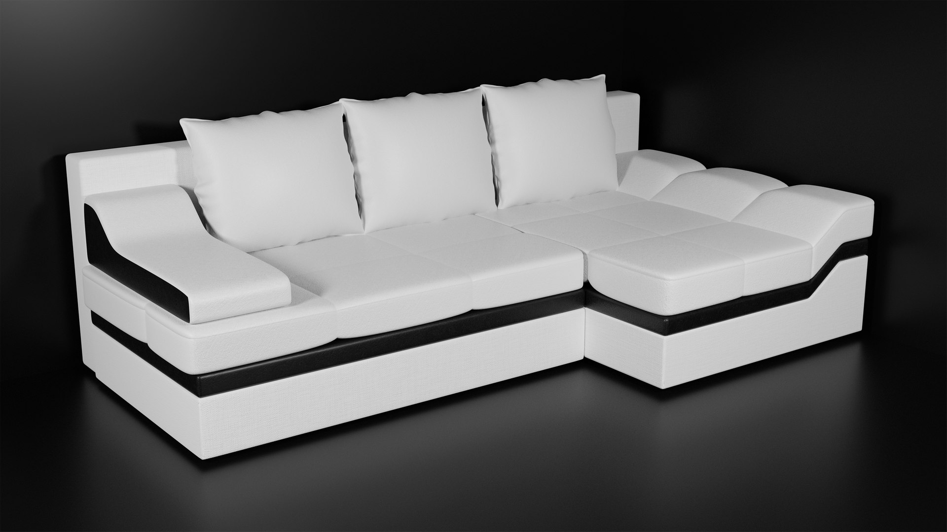 Realistic Modern Sofa Couch 3D Model - TurboSquid 1877375