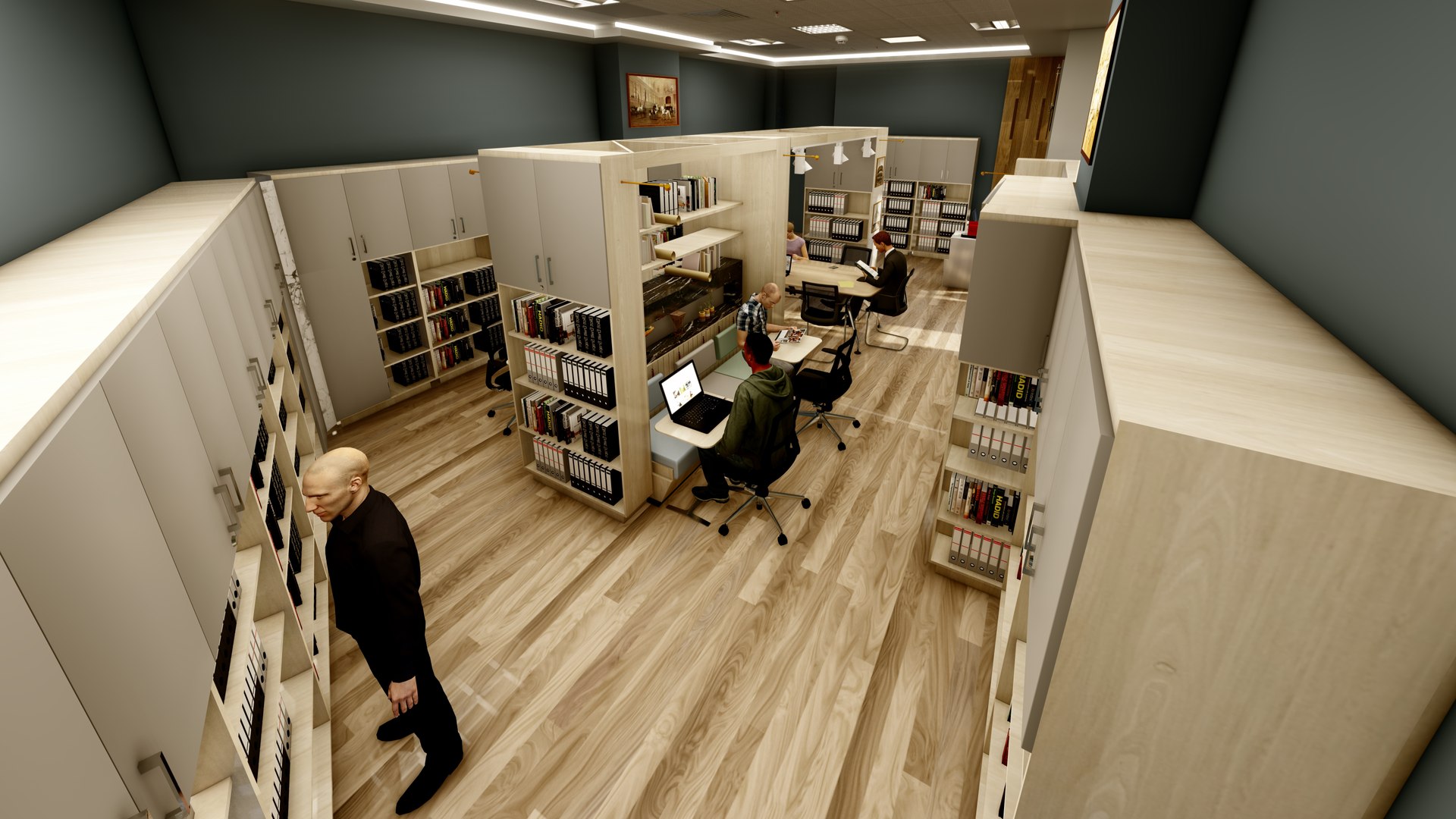 3D library interior - TurboSquid 2083668