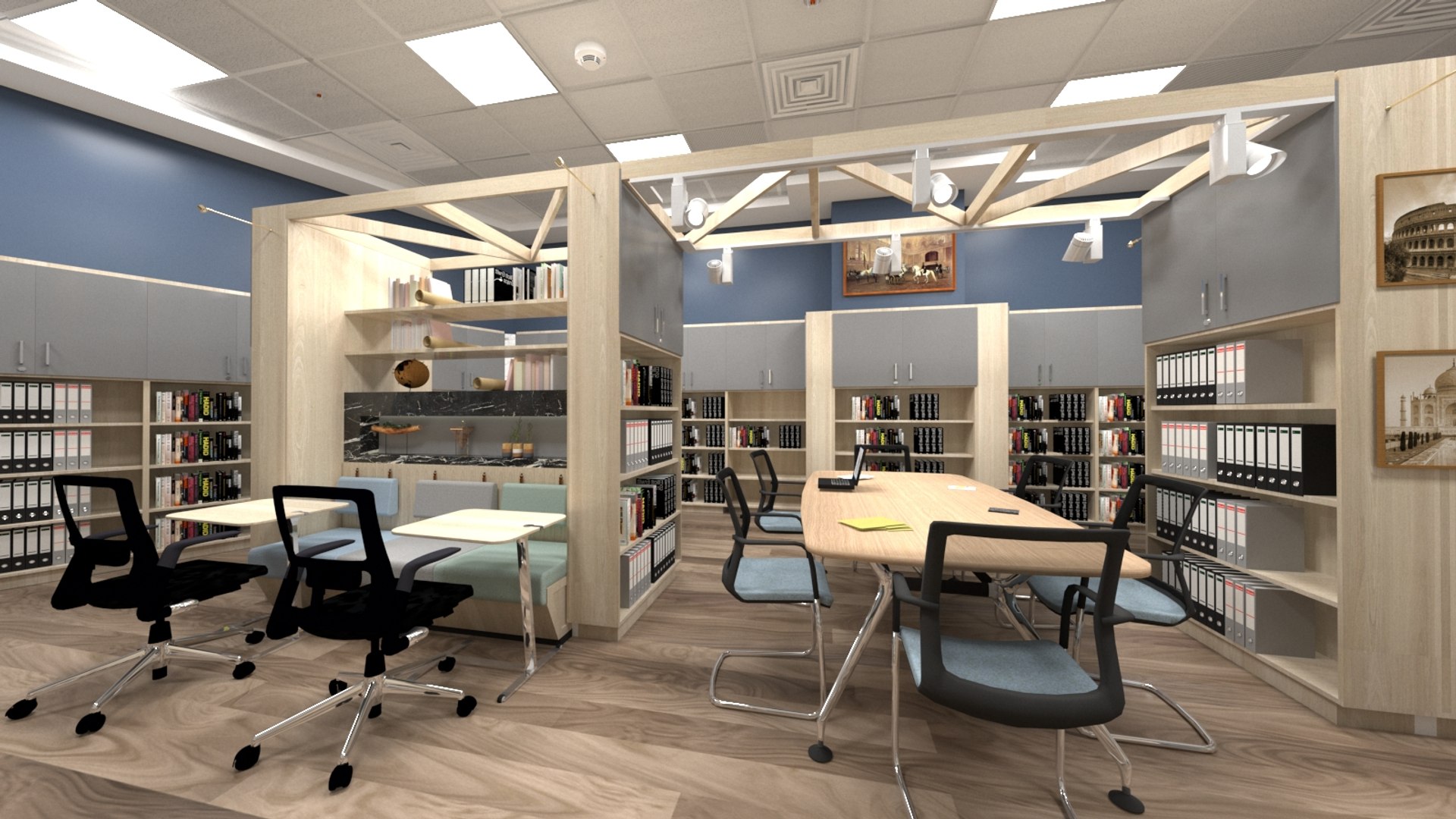 3D Library Interior - TurboSquid 2083668