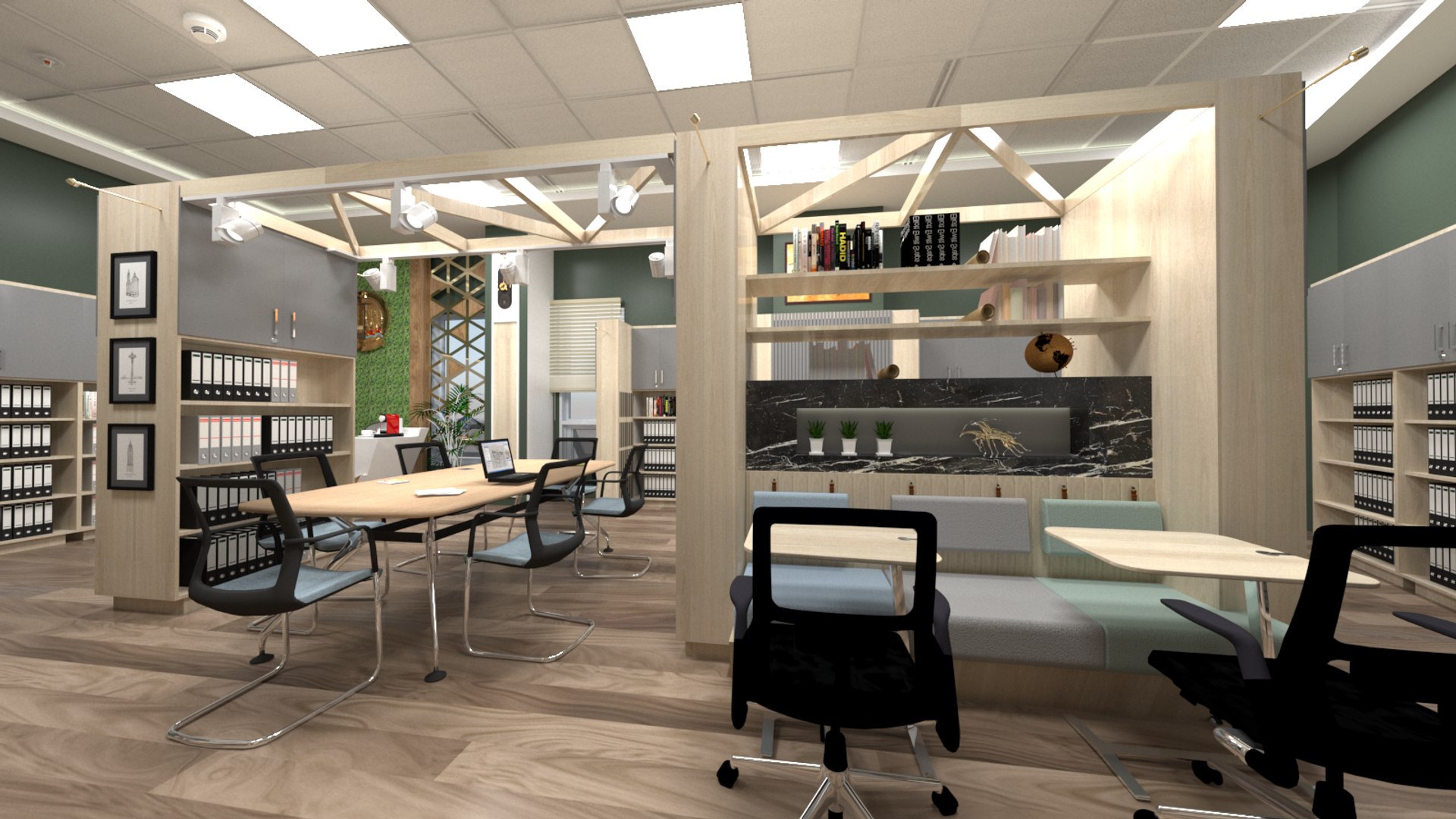 3D library interior - TurboSquid 2083668