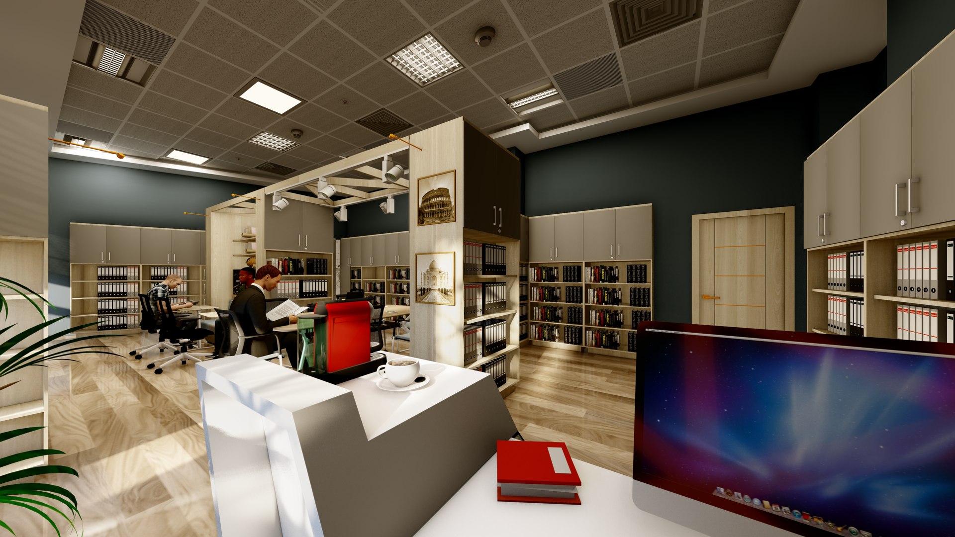 3D Library Interior - TurboSquid 2083668