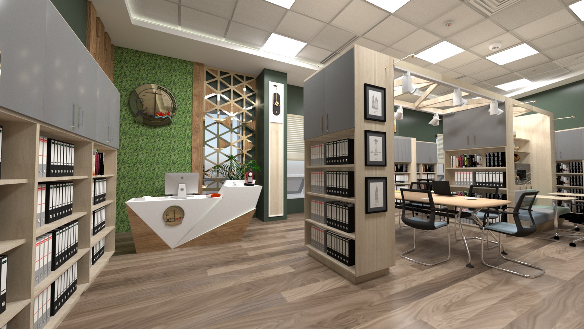 3D Library Interior - TurboSquid 2083668