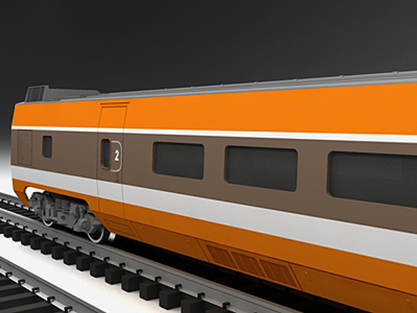 tgv high-speed train cars 3d model