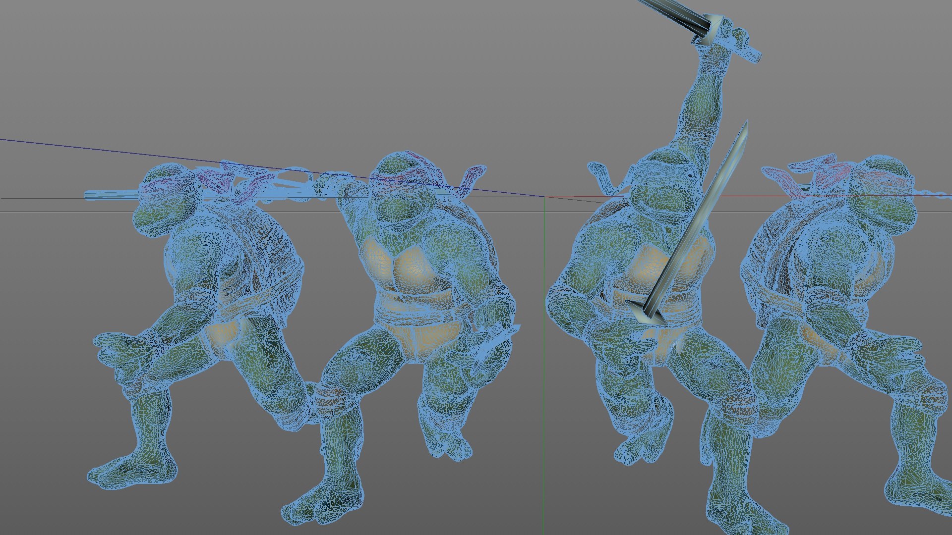 3D TMNT On Action Pose - TurboSquid 2316679