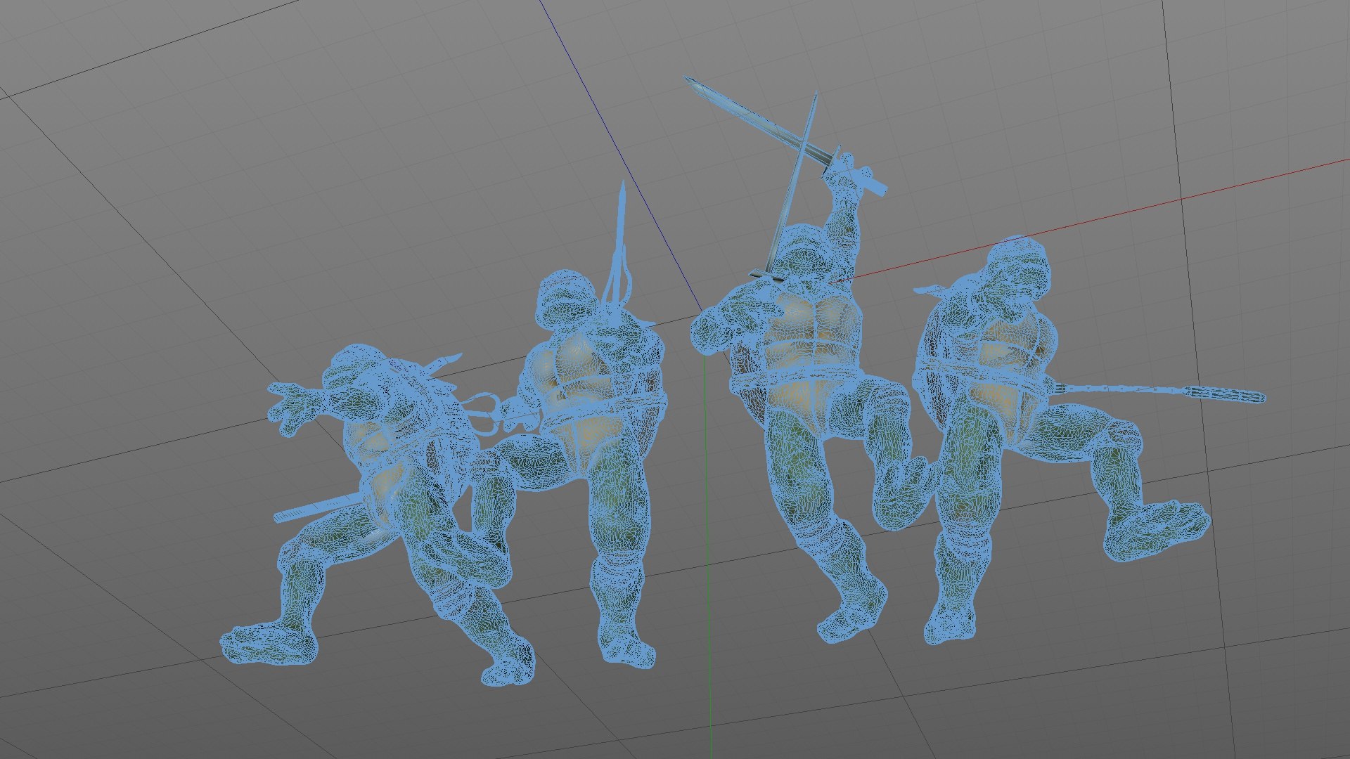 3D TMNT On Action Pose - TurboSquid 2316679
