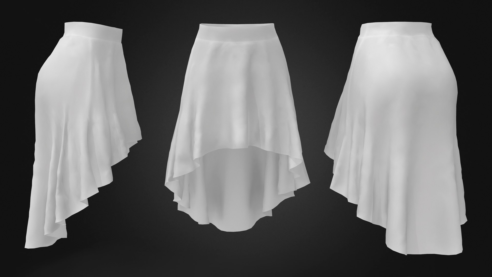 Backdrop Hem Skirt 3D Model - TurboSquid 1845540