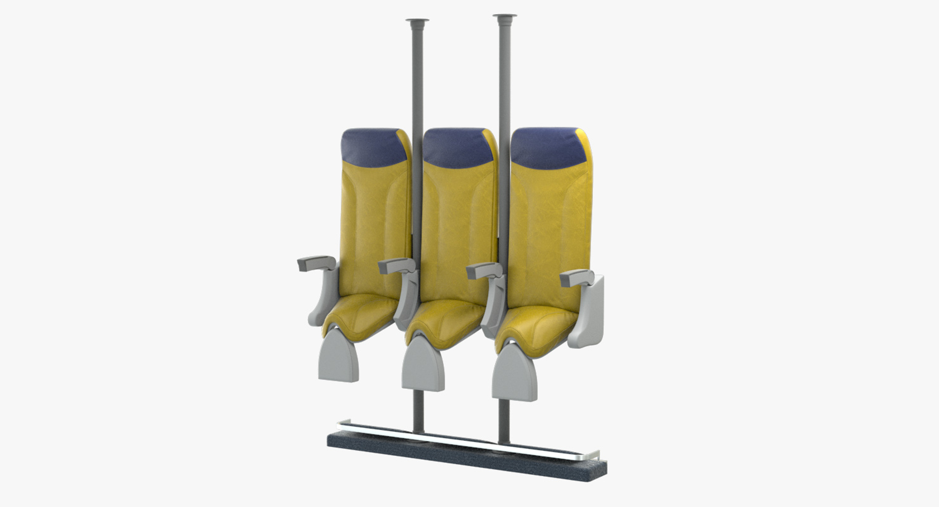 Standing airplane seat 3D model - TurboSquid 1291446