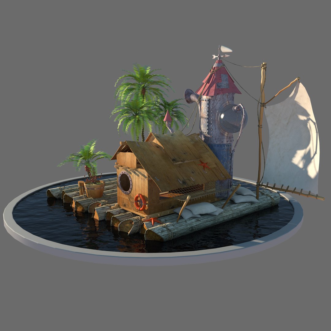 3ds Max Raft House