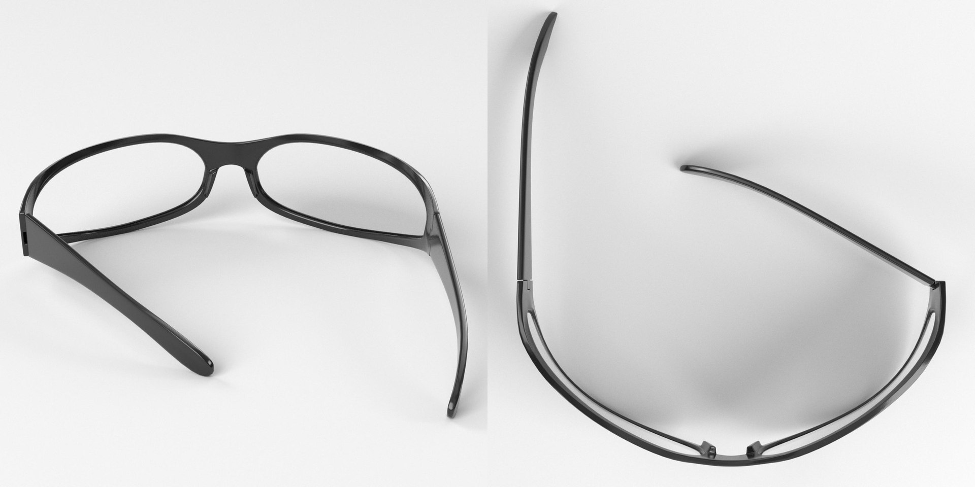 Glasses Wrap Around 3D Model - TurboSquid 1944087