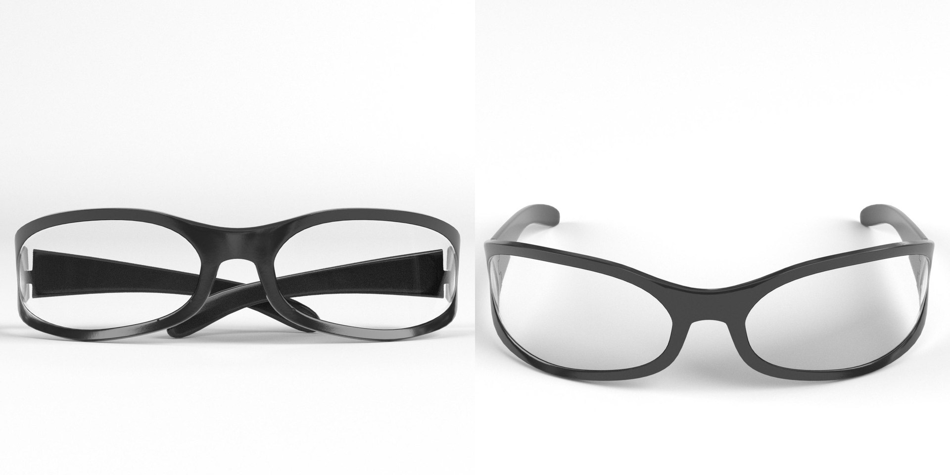 Glasses Wrap Around 3D Model - TurboSquid 1944087