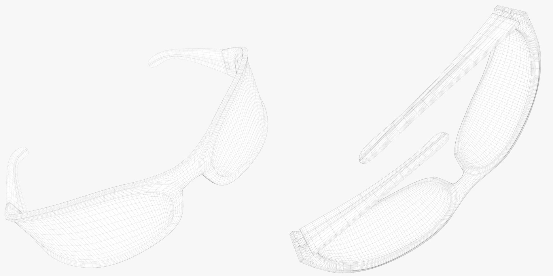 Glasses Wrap Around 3D Model - TurboSquid 1944087