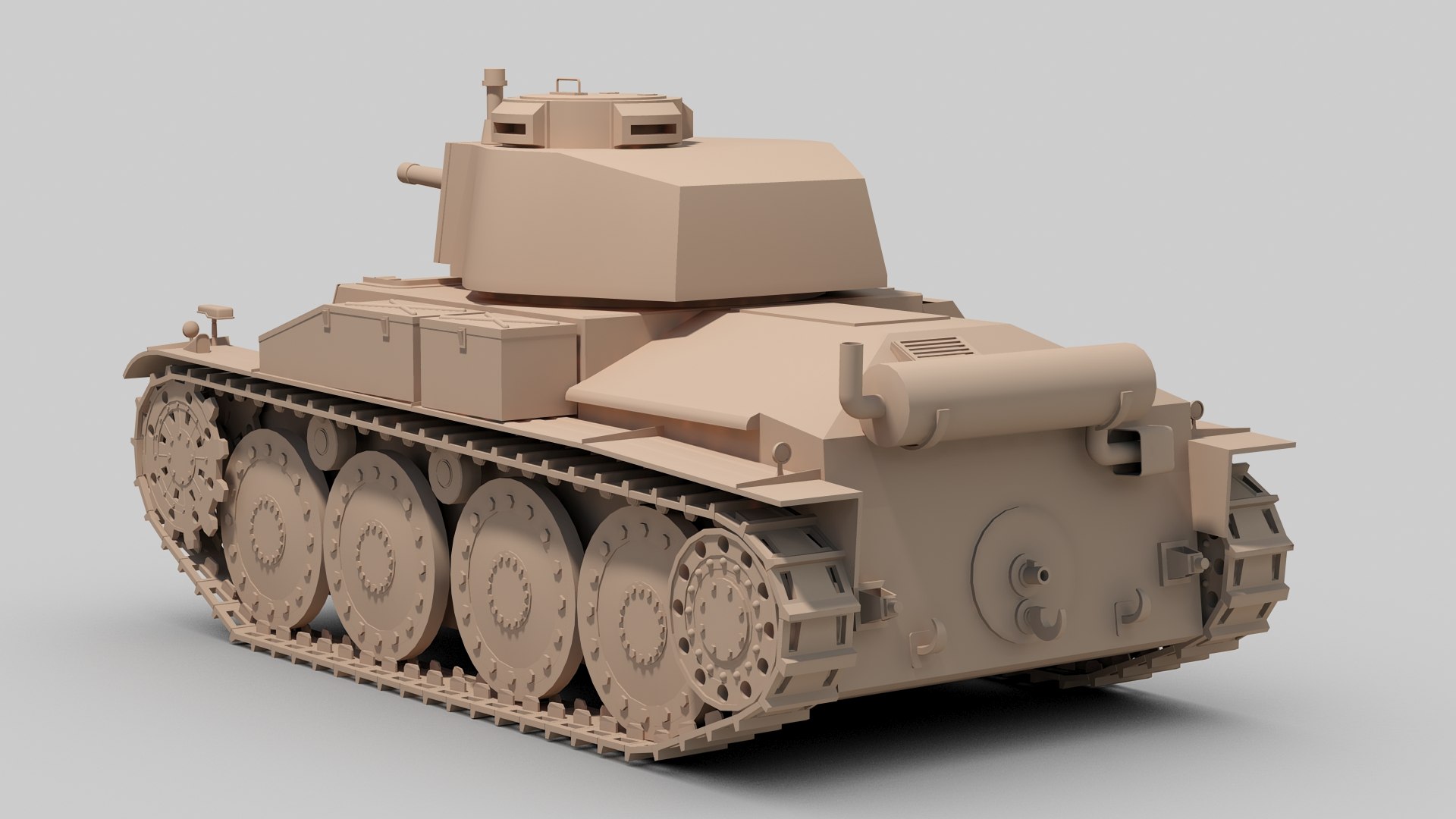 3d Model Ww2 German Panzer 38
