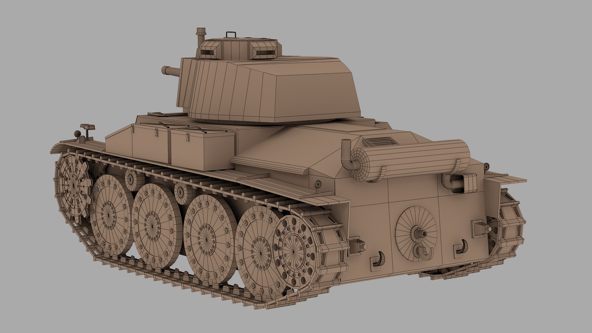 3d Model Ww2 German Panzer 38