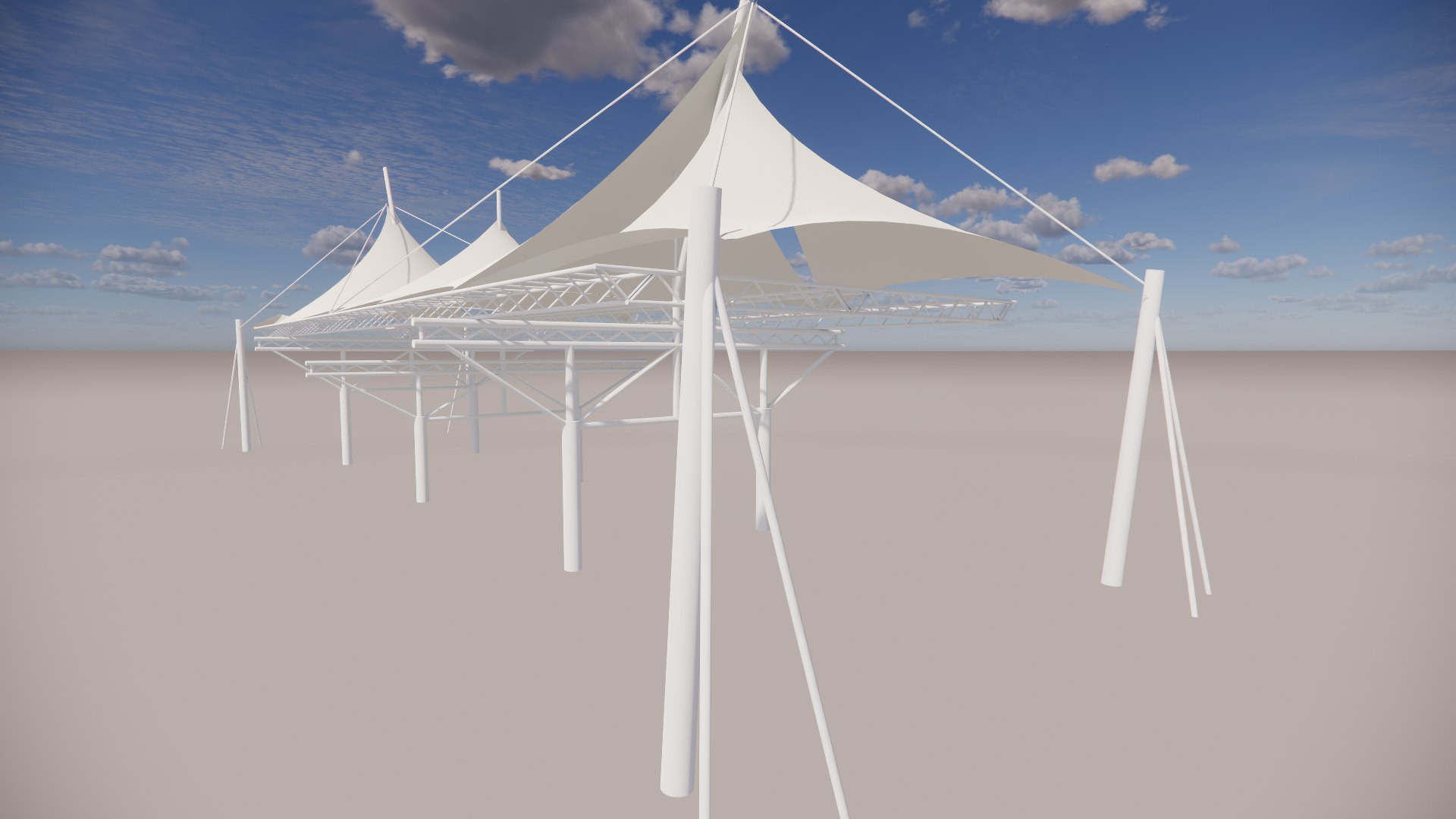 3D Model Tensile Structures Collection -A11 - TurboSquid 2385533
