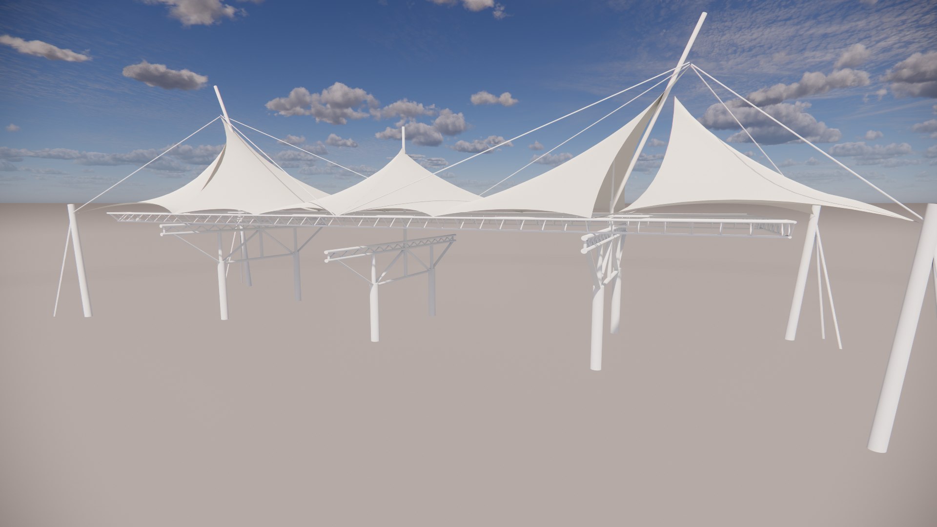 3D Model Tensile Structures Collection -A11 - TurboSquid 2385533