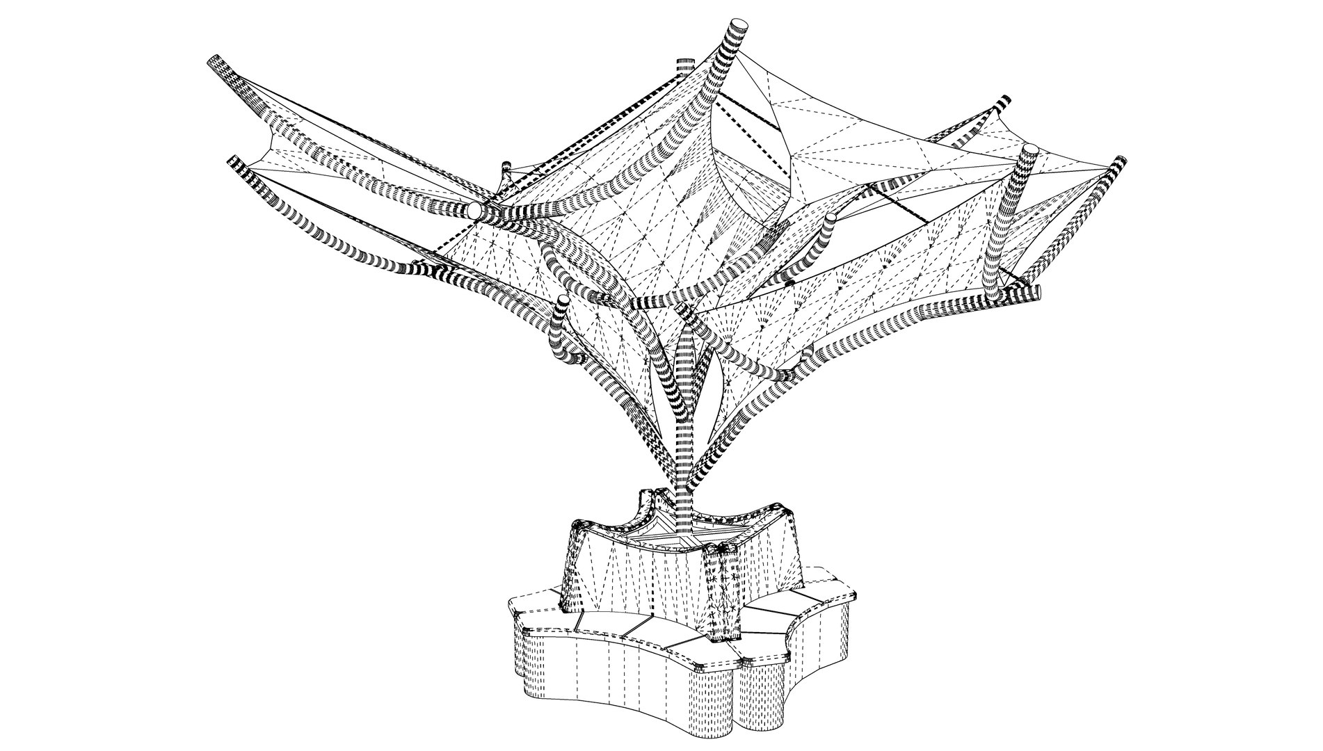 3D Model Tensile Structures Collection -A11 - TurboSquid 2385533