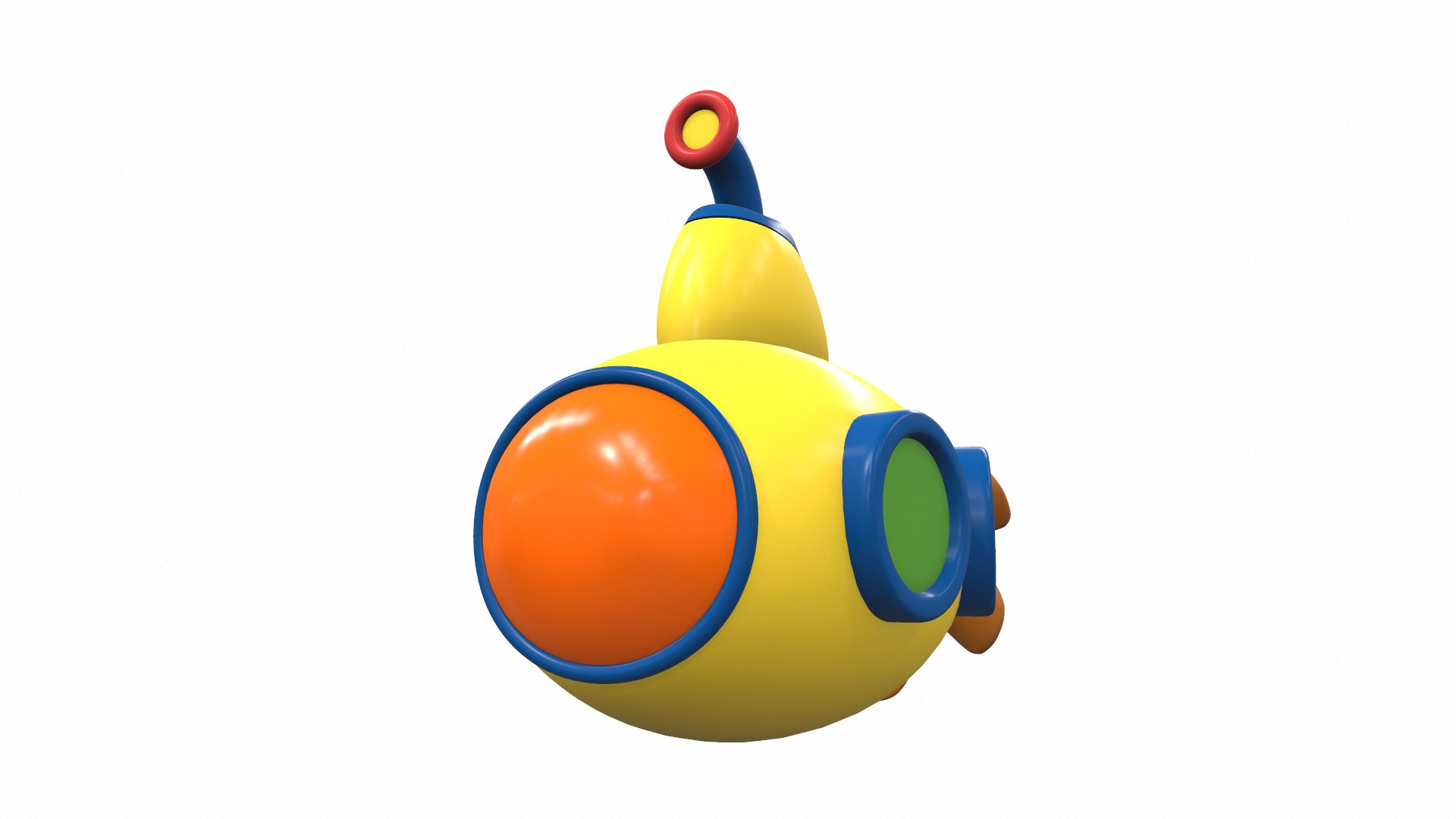 3D Plastic baby toy submarine 2 model - TurboSquid 2109214
