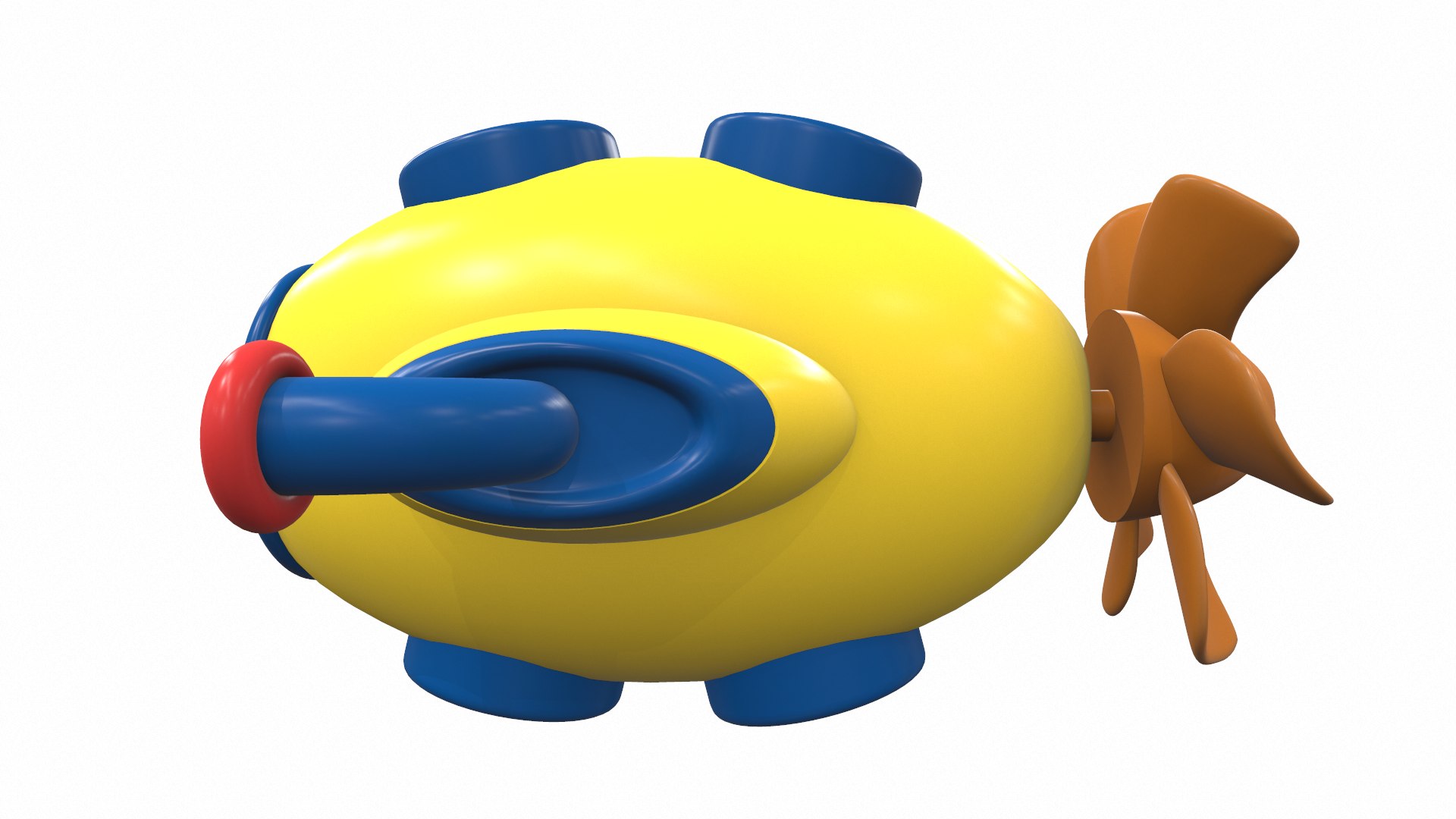 3D Plastic baby toy submarine 2 model - TurboSquid 2109214