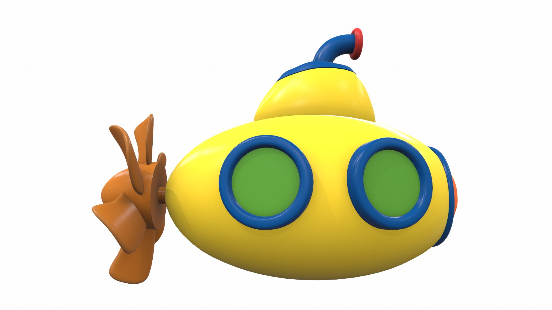 3D Plastic baby toy submarine 2 model - TurboSquid 2109214