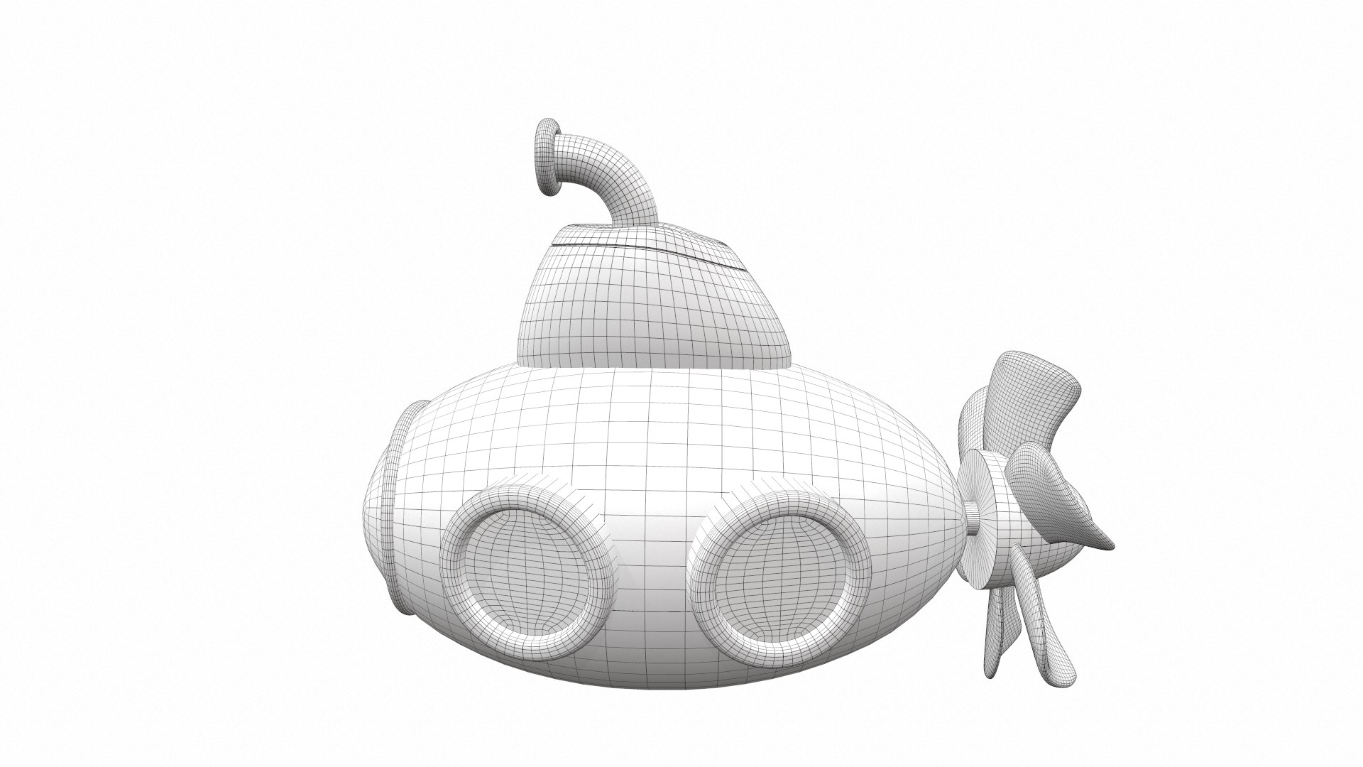 3D Plastic baby toy submarine 2 model - TurboSquid 2109214