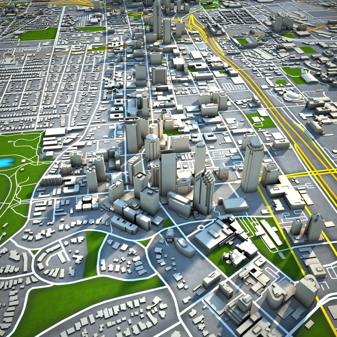 3d Model Of Atlanta Skyline Vol2