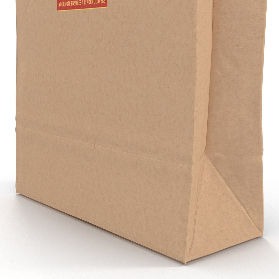 fast food paper bag c4d