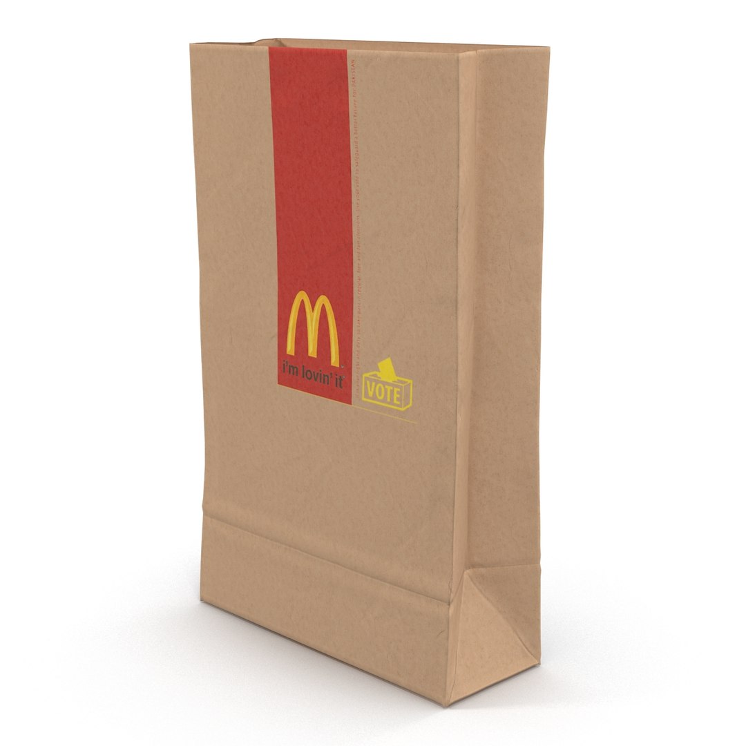 fast food paper bag c4d
