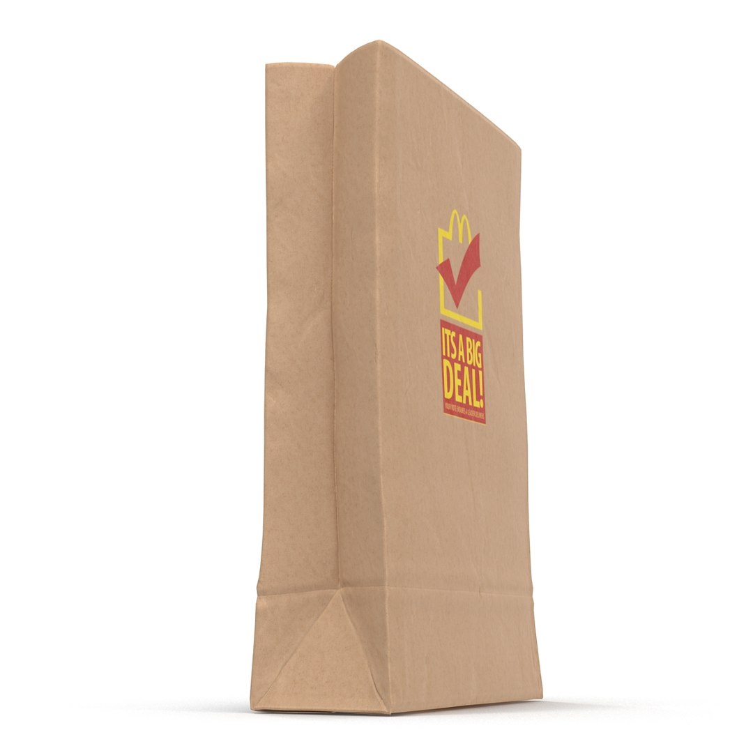 fast food paper bag c4d