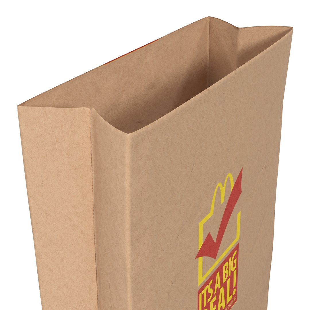 fast food paper bag c4d