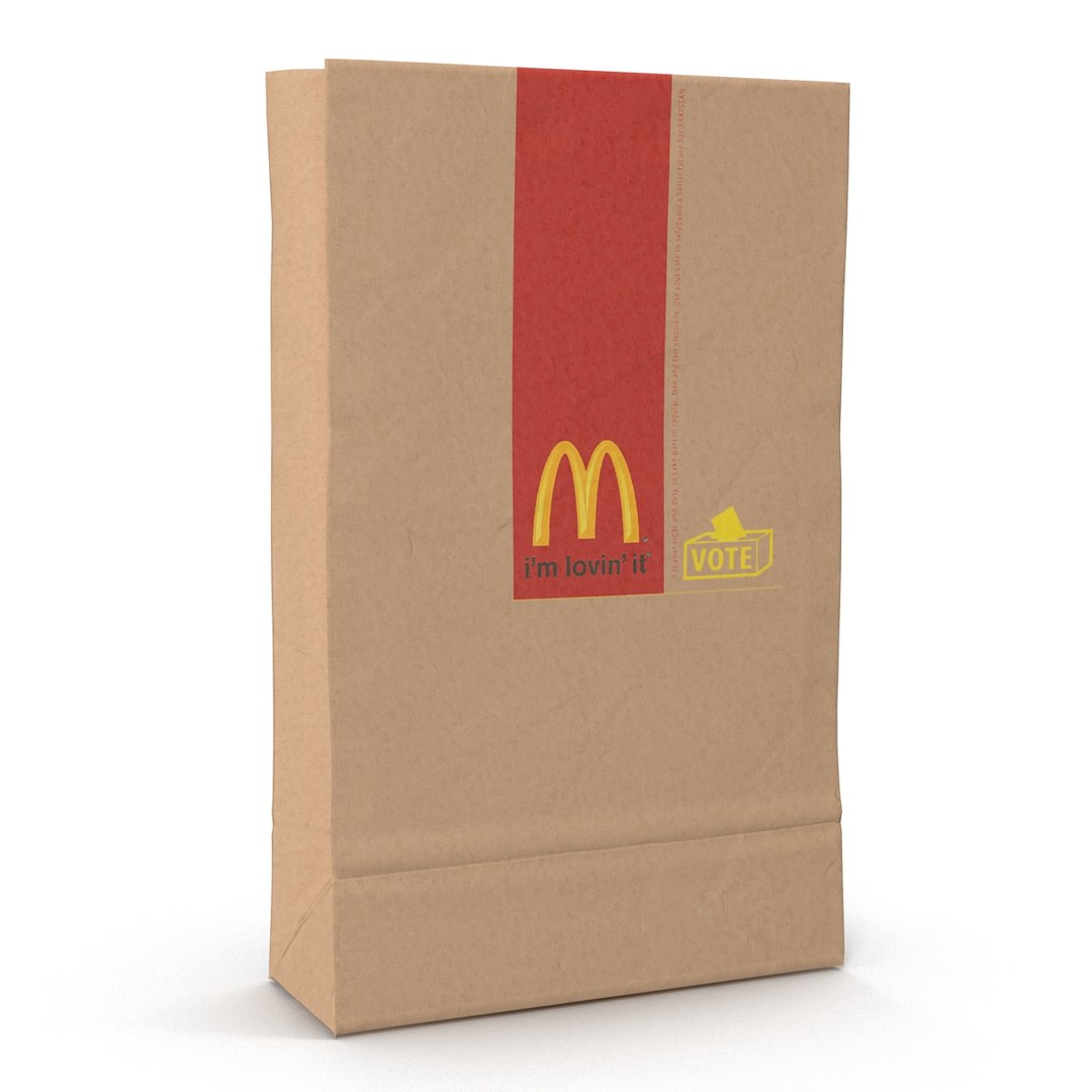 fast food paper bag c4d