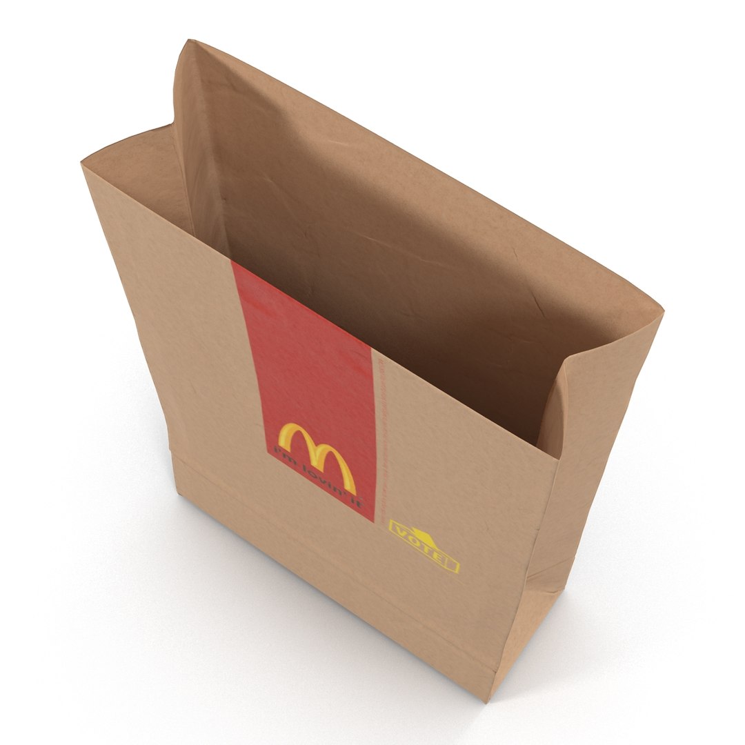 fast food paper bag c4d