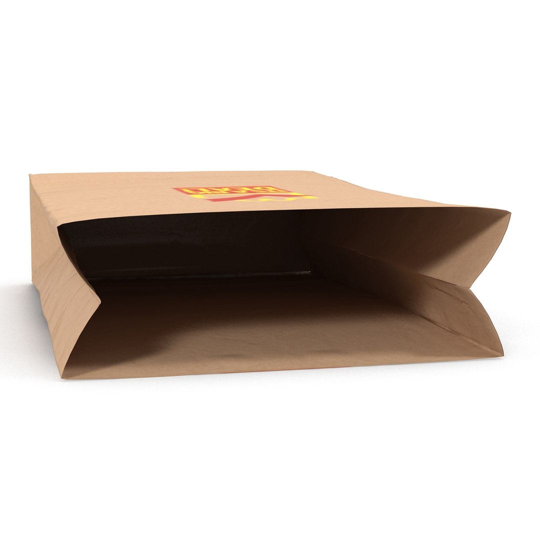 fast food paper bag c4d
