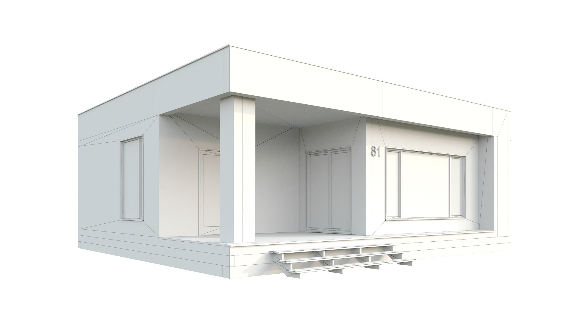 Simple Modular House 1 3D Model - TurboSquid 1882884
