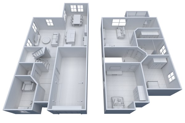 Floor Plan Blender Models for Download | TurboSquid