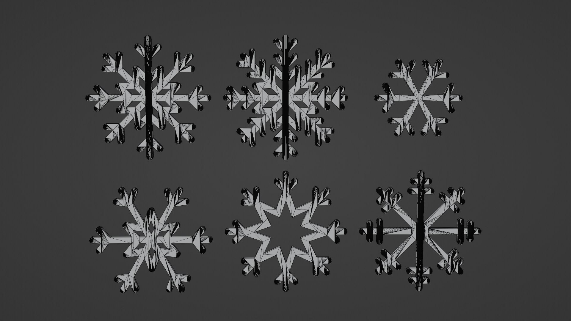 Snowflake Pack 3D model - TurboSquid 2010751