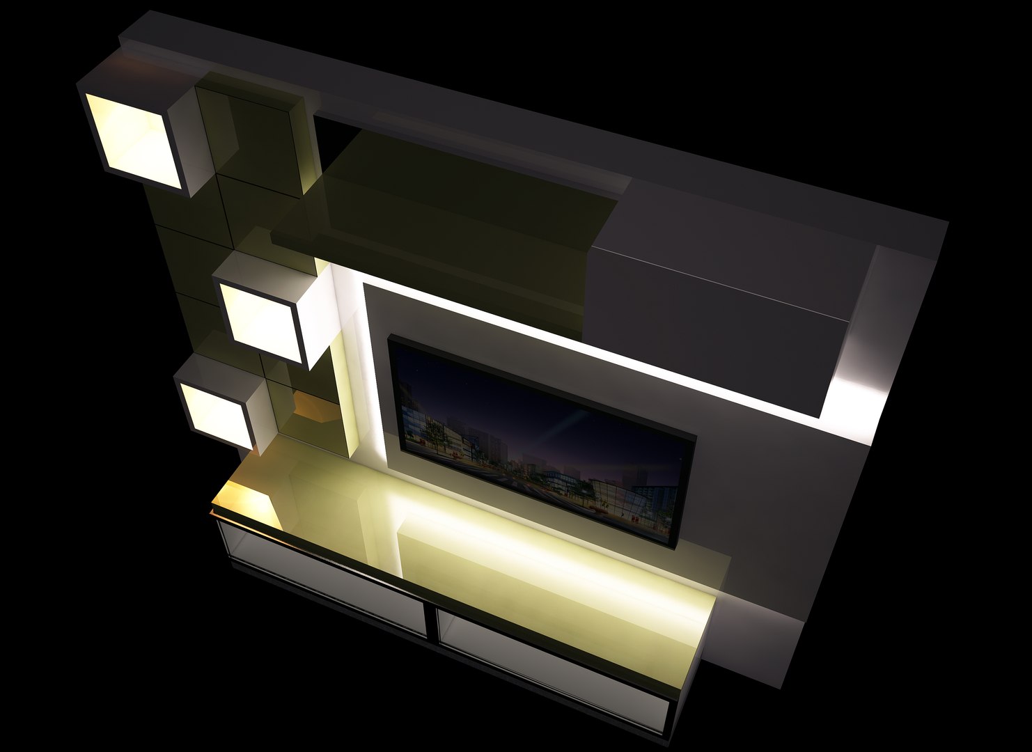 3D tv unit model - TurboSquid 1252804