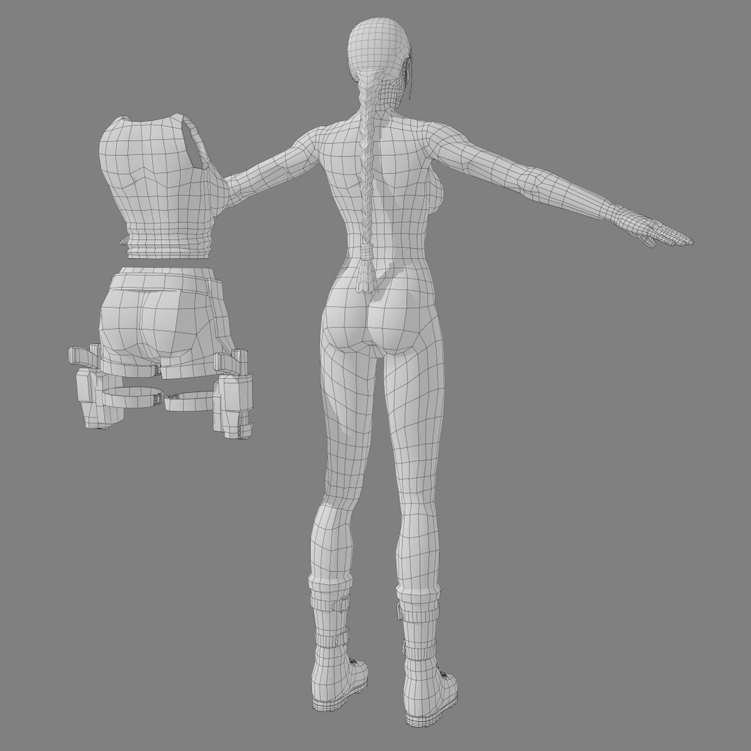 Female Character 3d Obj