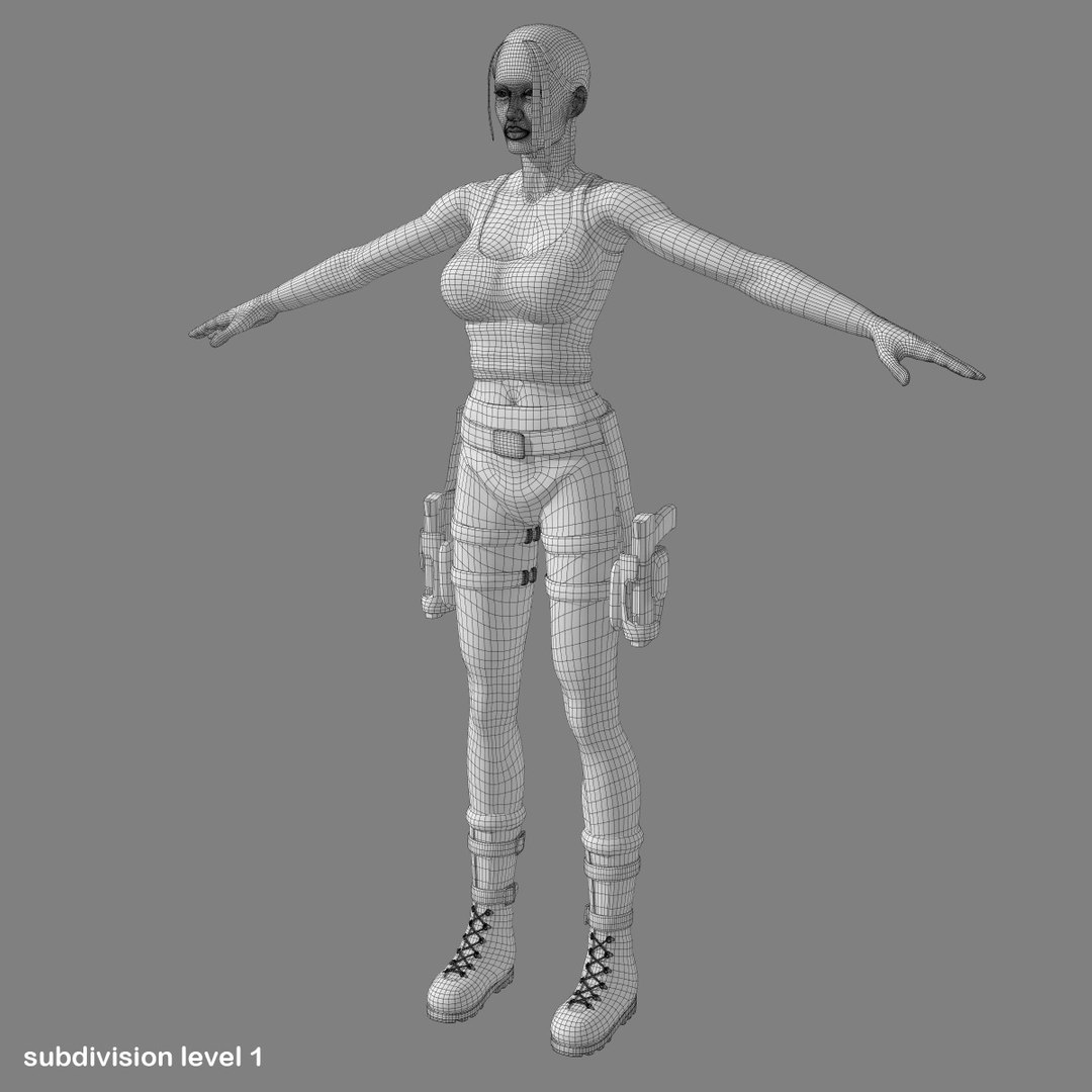 Female Character 3d Obj