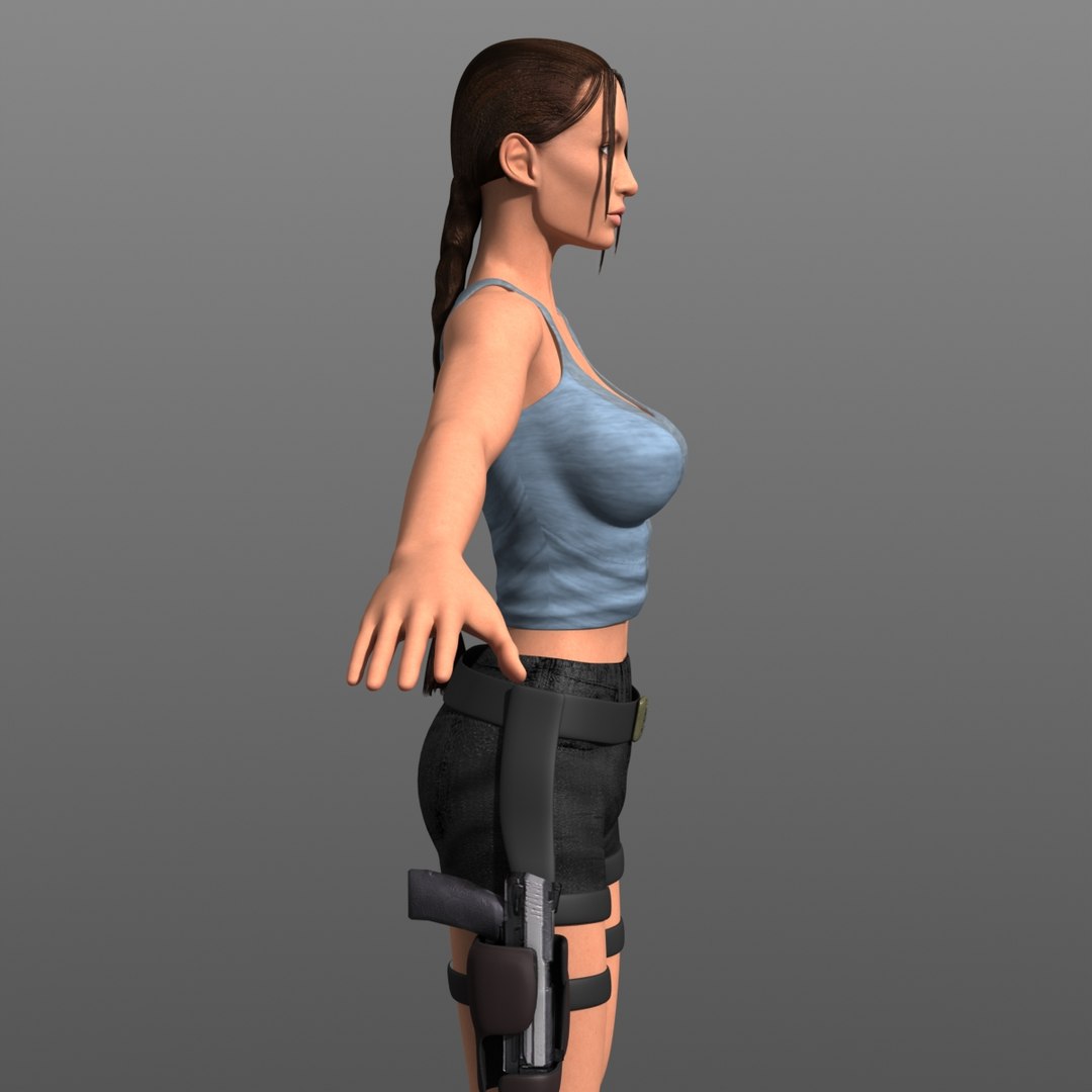 Female Character 3d Obj