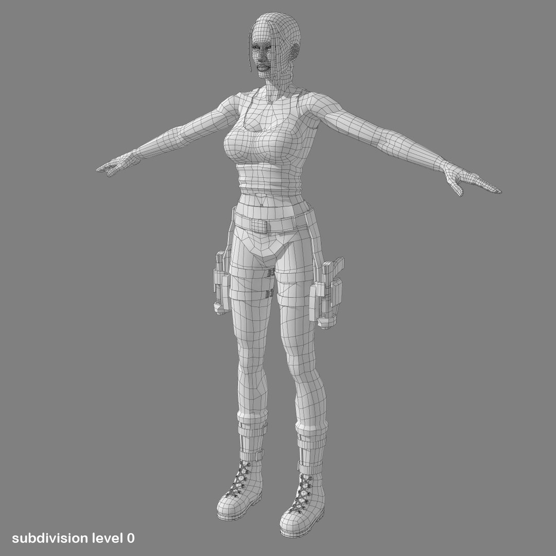 Female Character 3d Obj